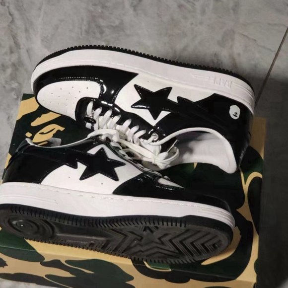 Bape | Shoes | A Bathing Ape Bape Sta M2 Mens Low Top Sneakers Black ...
